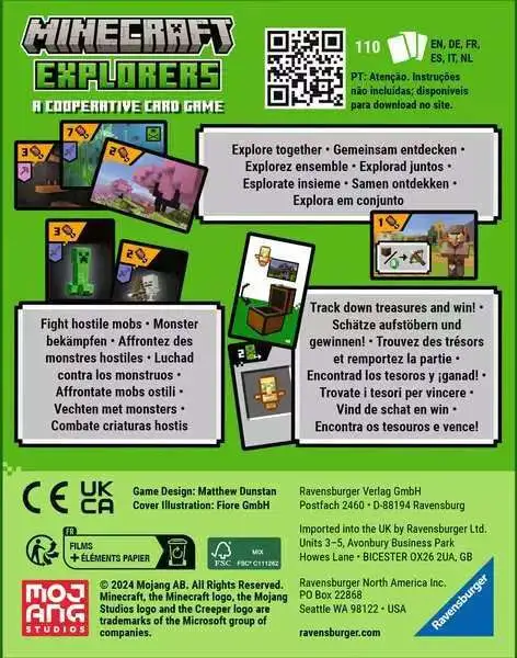 Minecraft Explorers Cooperative Card Game Ravensburger - ToyWiz
