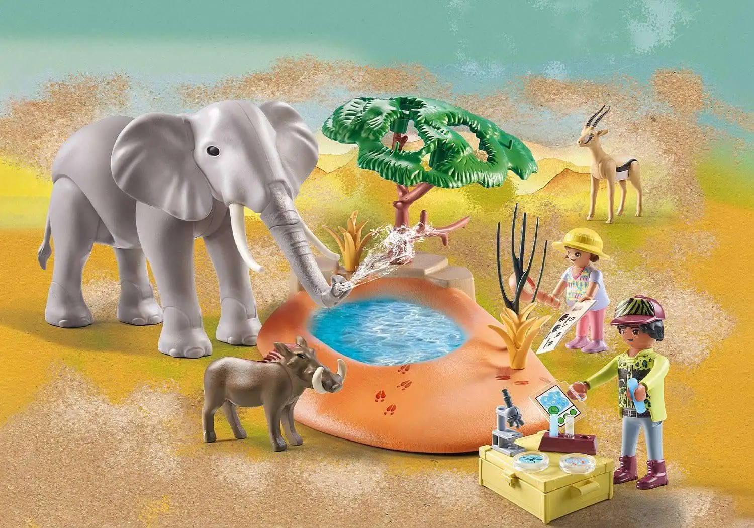 Playmobil Wiltopia Elephant at the Waterhole Set 71294 - ToyWiz