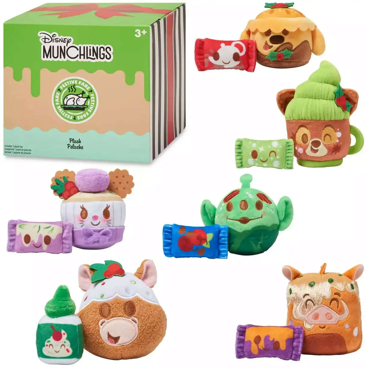 Disney Munchlings Micro Plush Festive Fare Exclusive 4 Mystery Pack ...