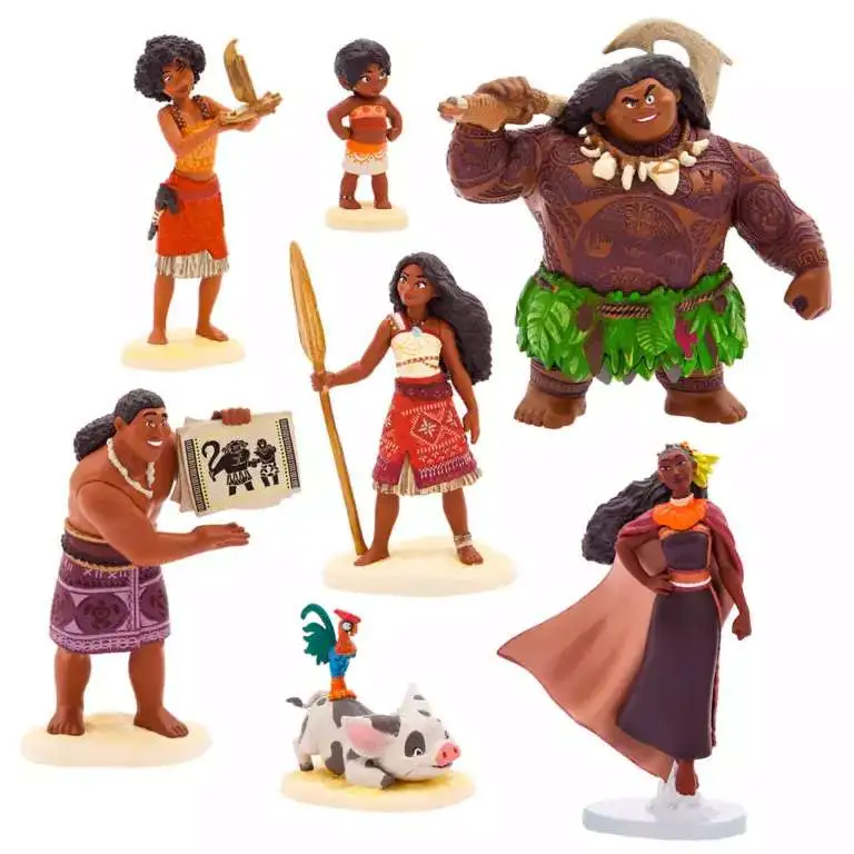 Disney Moana 2 Moana, Simea, Maui, Pua with Heihei, Matangi, Loto Moni ...