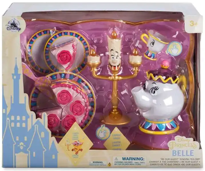 Disney Princess Beauty and the Beast Be Our Guest Singing Tea Cart ...