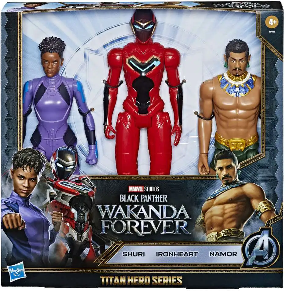 Marvel Black Panther Wakanda Forever Titan Hero Series Shuri, Ironheart Namor 12 Action Figure 3 ...