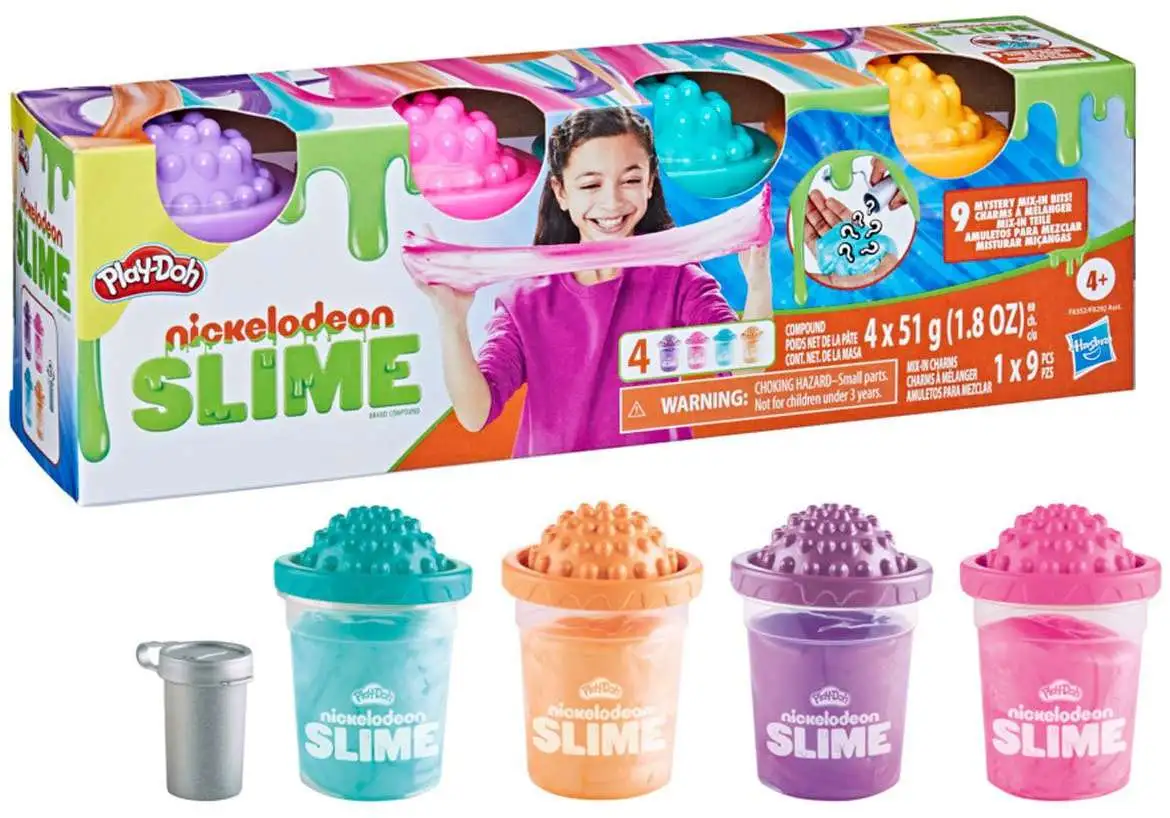 Play-Doh Slime Slime Party 13.5 Ounce Slime 4-Pack Purple, Hot Pink ...