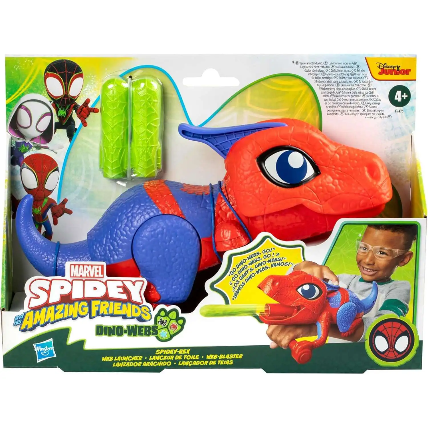 Marvel Spidey His Amazing Friends Dino-Webs Spidey-Rex Web Launcher ...