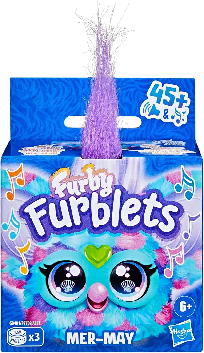 Furby Furblet Mer-May Mini Friend Electronic Plush Toy 45 Sounds Music ...