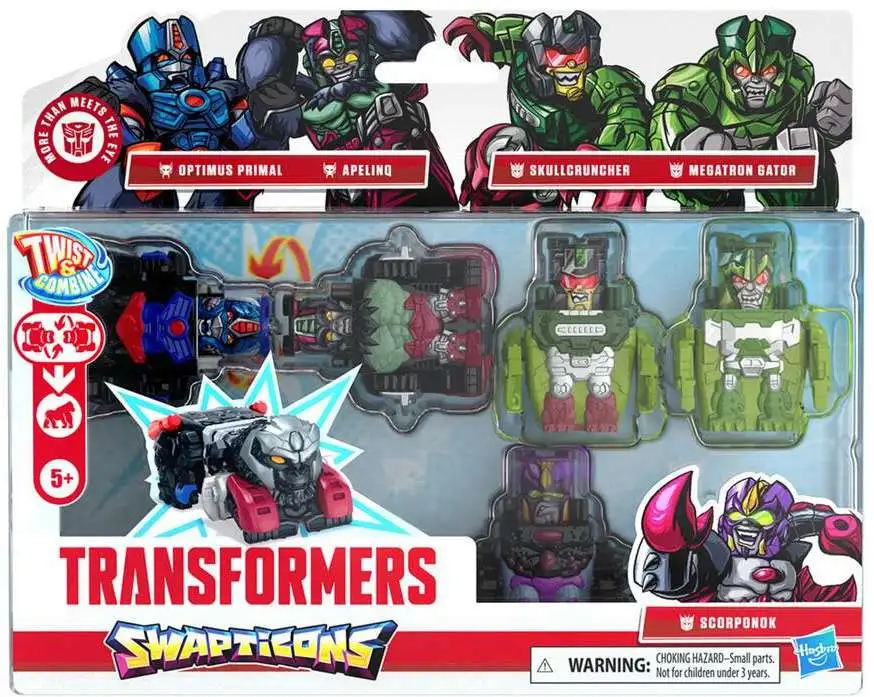 Transformers Swapticons Optimus Primal, Apelinq, Skullcruncher ...