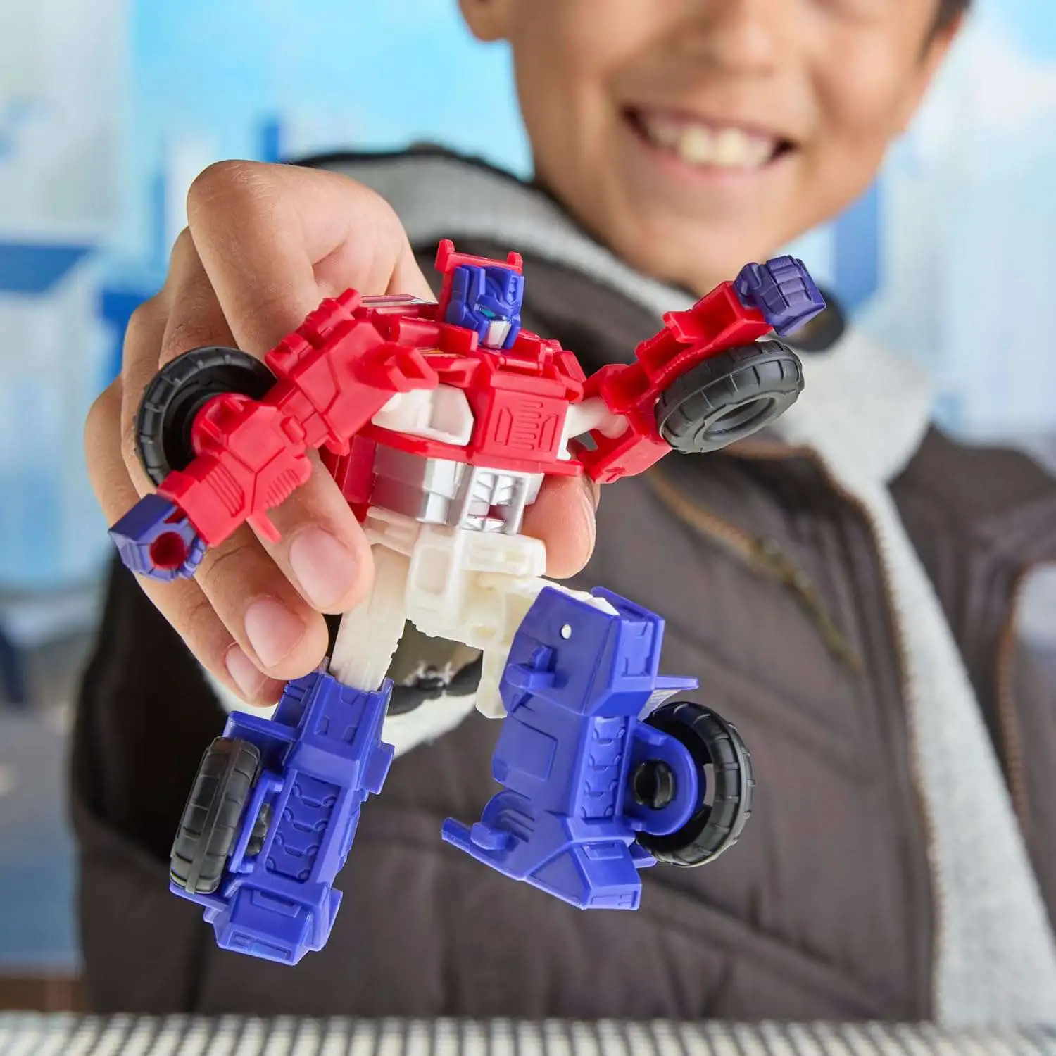 Transformers Cyberworld Quick Change Optimus Prime Action Figure Cyber ...