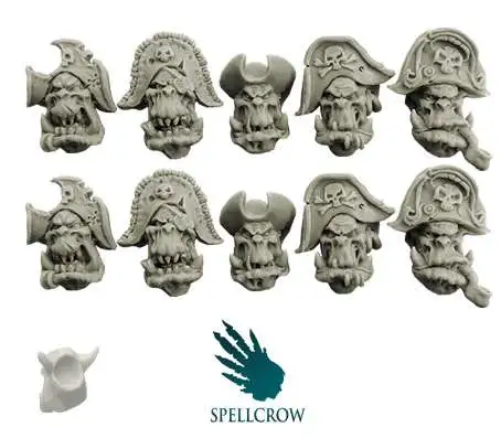 Umbra Turris Conversion Bits Orcs Freebooters Heads Miniatures Version 1 Spellcrow - ToyWiz