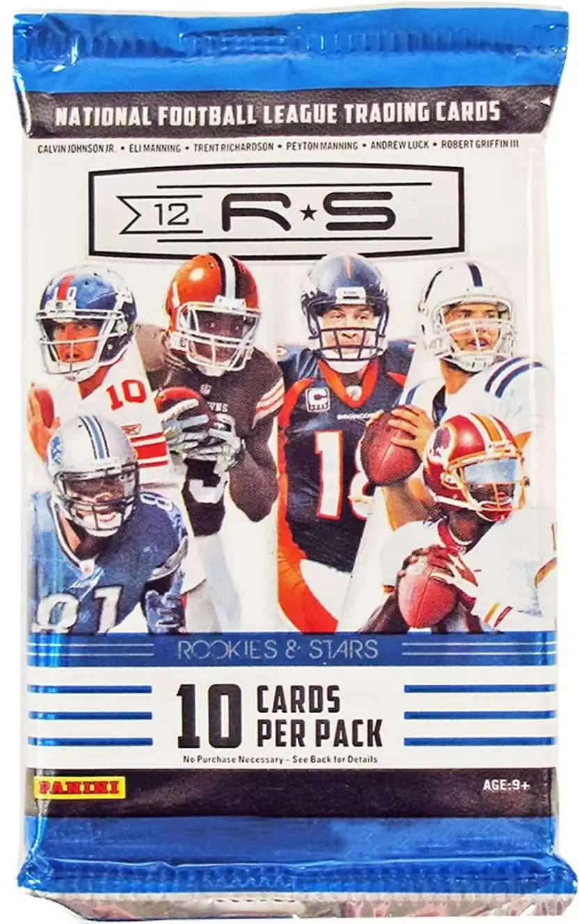 NFL Panini 2012 Rookies Stars Football Trading Card RETAIL Pack 10 ...