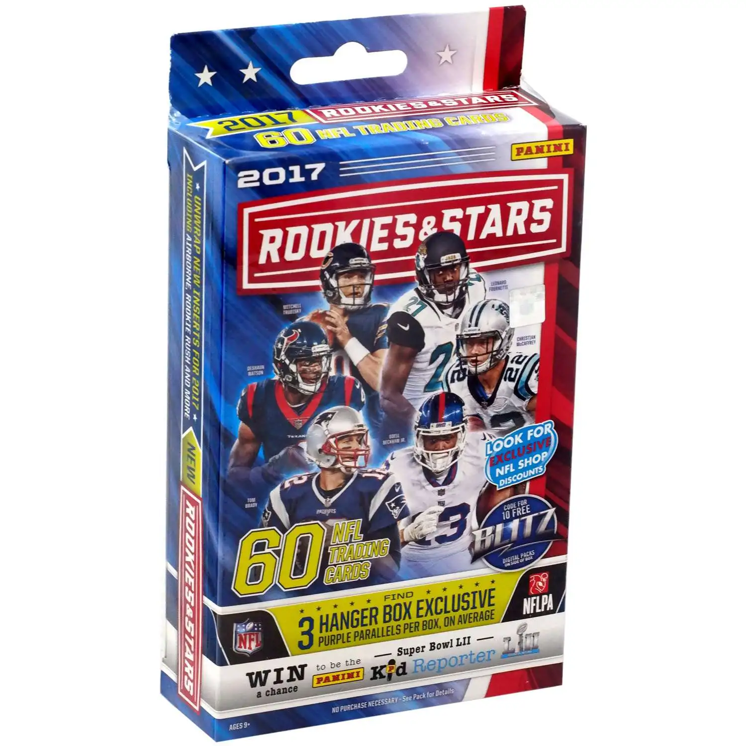 NFL Panini 2017 Rookies Stars Football Trading Card HANGER Box 60 Cards ...