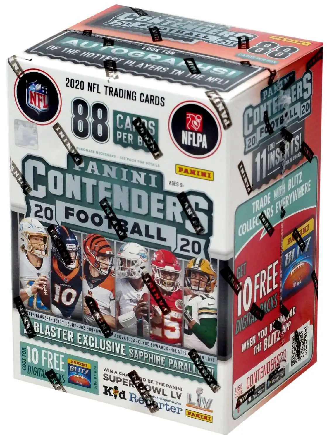 NFL Panini 2020 Contenders Football Exclusive Trading Card BLASTER Box ...