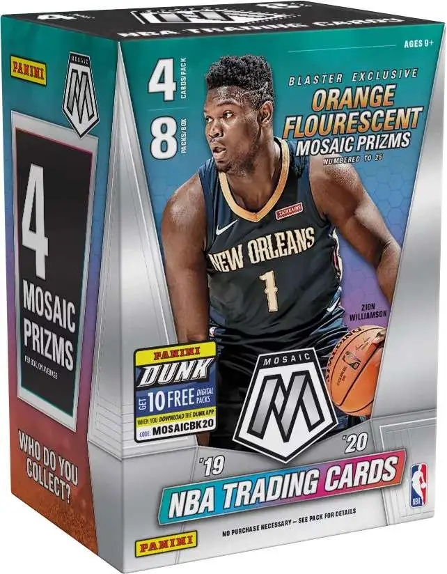 NBA Panini 2019-20 Prizm Mosaic Basketball Trading Card BLASTER Box 8 ...