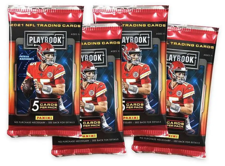 NFL Panini 2021 Playbook Football Trading Card MEGA Box 4 Packs, Purple ...