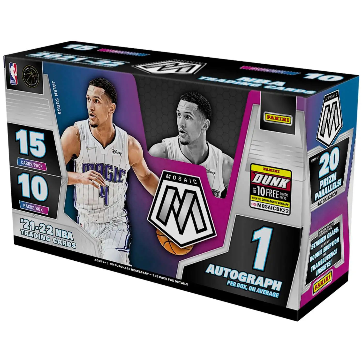 NBA Panini 2021-22 Mosaic Basketball Trading Card HOBBY Box 10 Pack, 1 ...