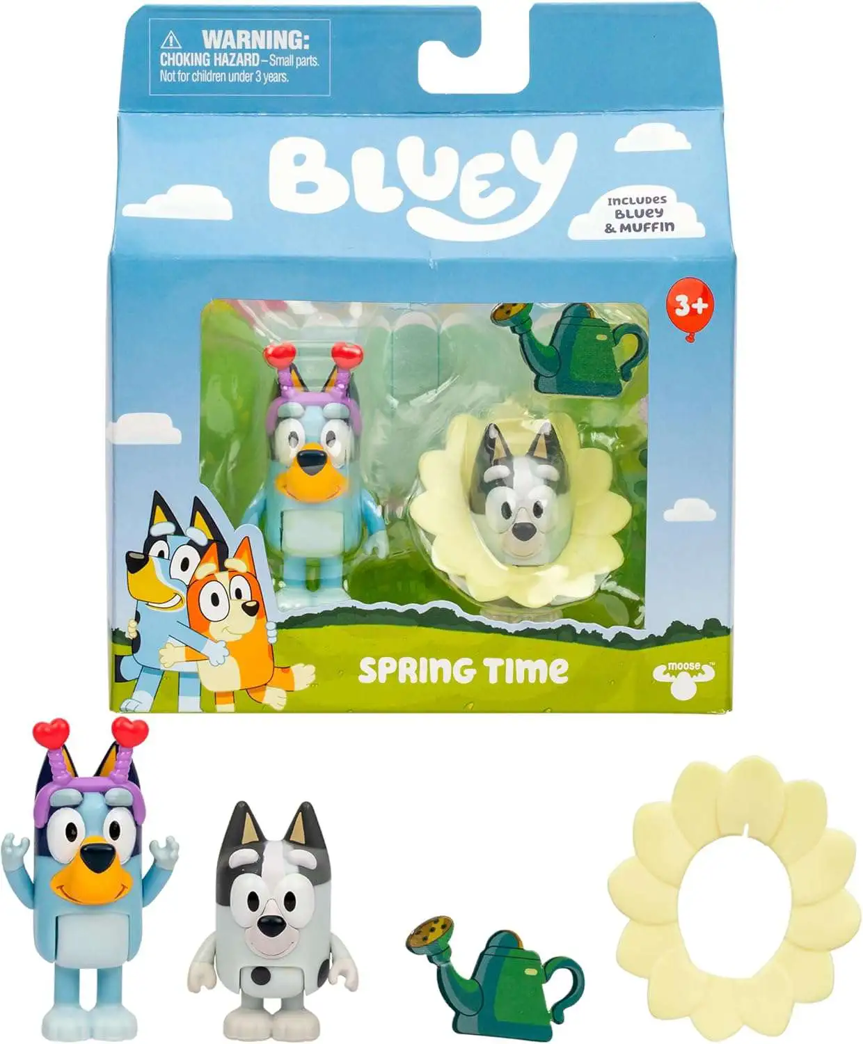 Bluey Spring Time Bluey Muffin Mini Figure 2-Pack Moose Toys - ToyWiz