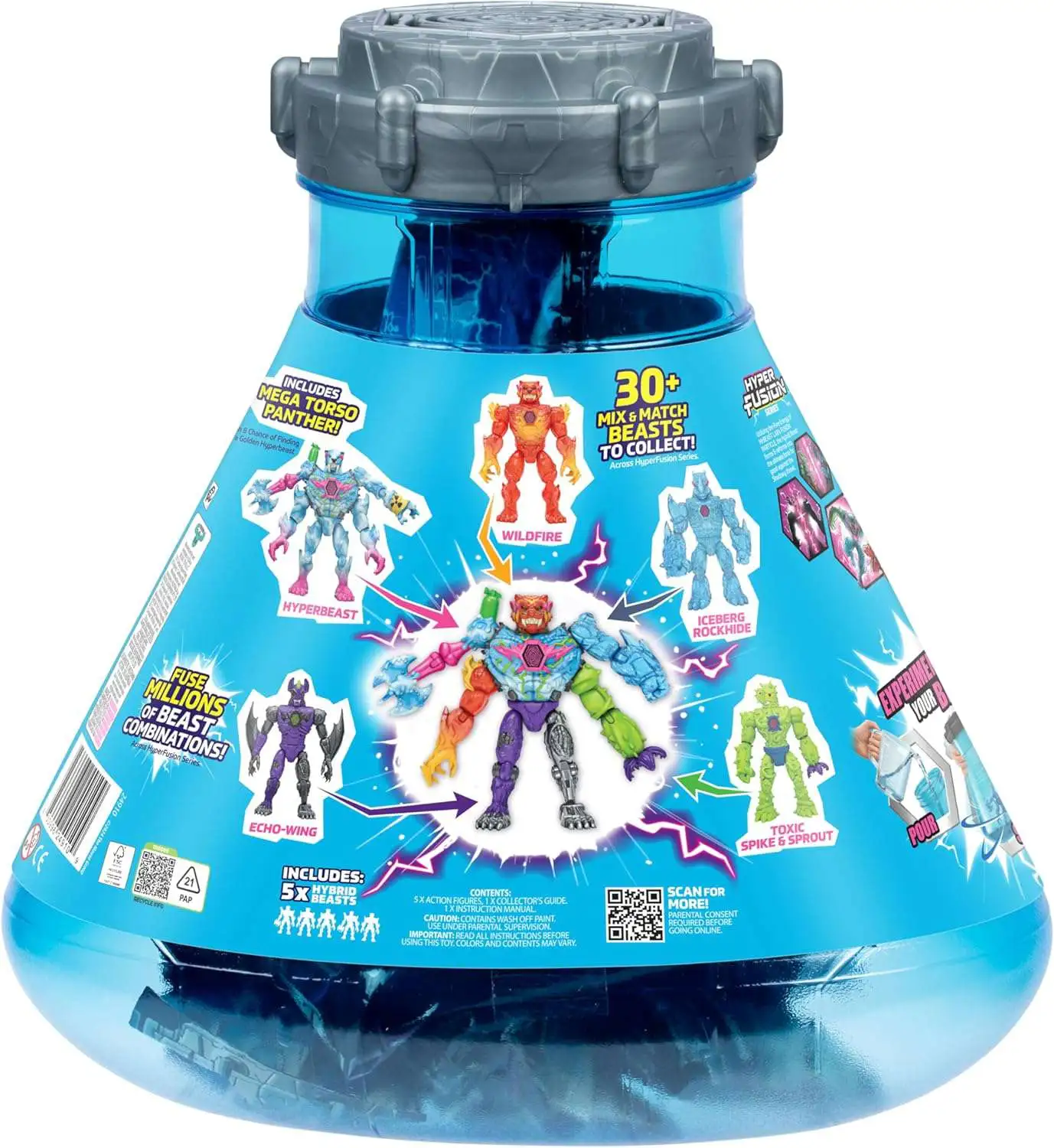 MrBeast Lab Hybrids Hyper Fusion Series Mix Match Action Figure 5-Pack ...