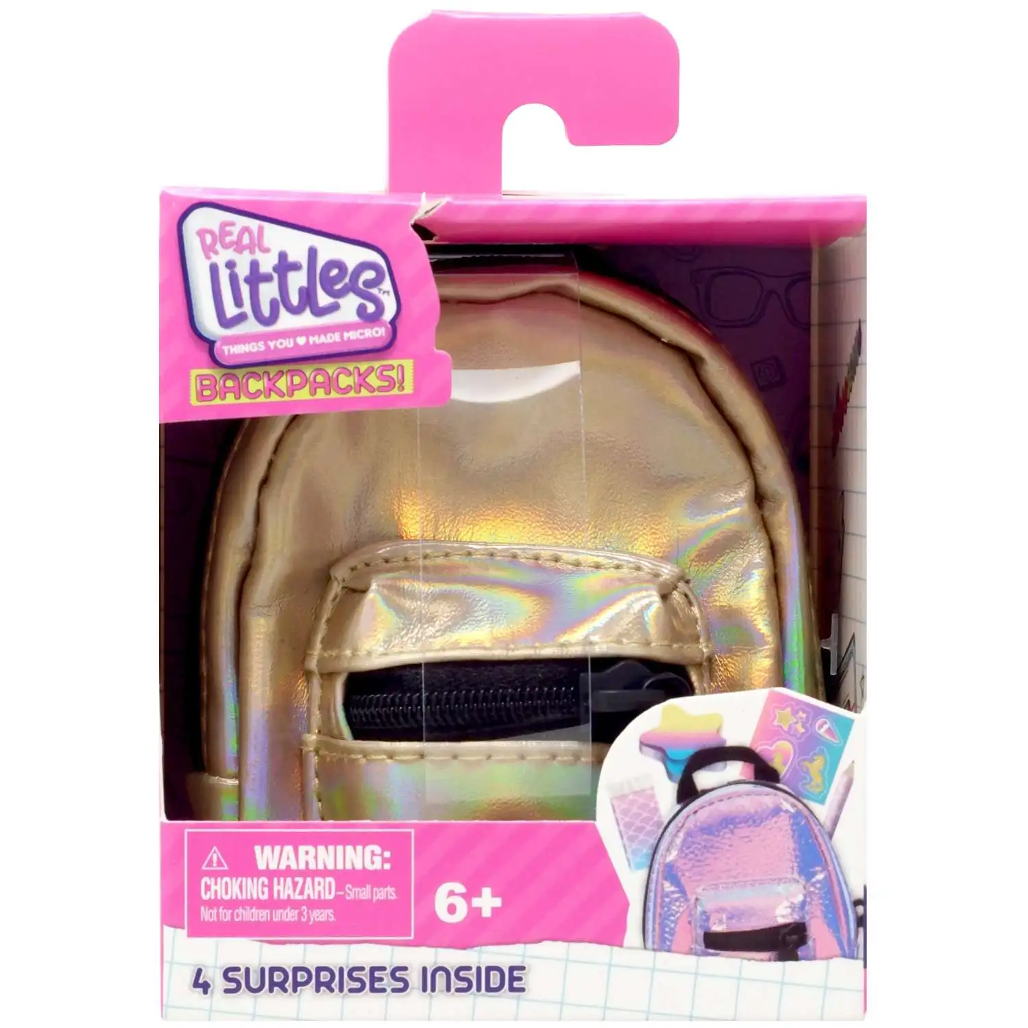 Shopkins Real Littles Backpacks Series 6 Irridescent Gold Mystery Pack ...