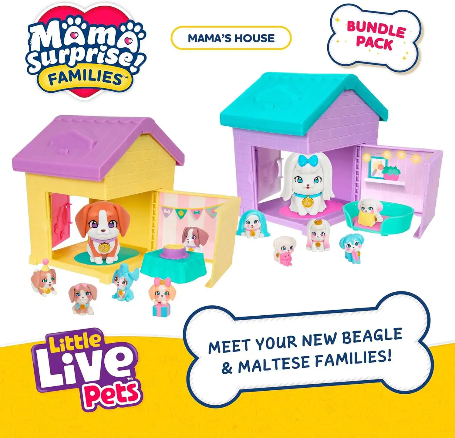Little Live Pets Mama Surprise Families Mamas House Beagle Maltese ...