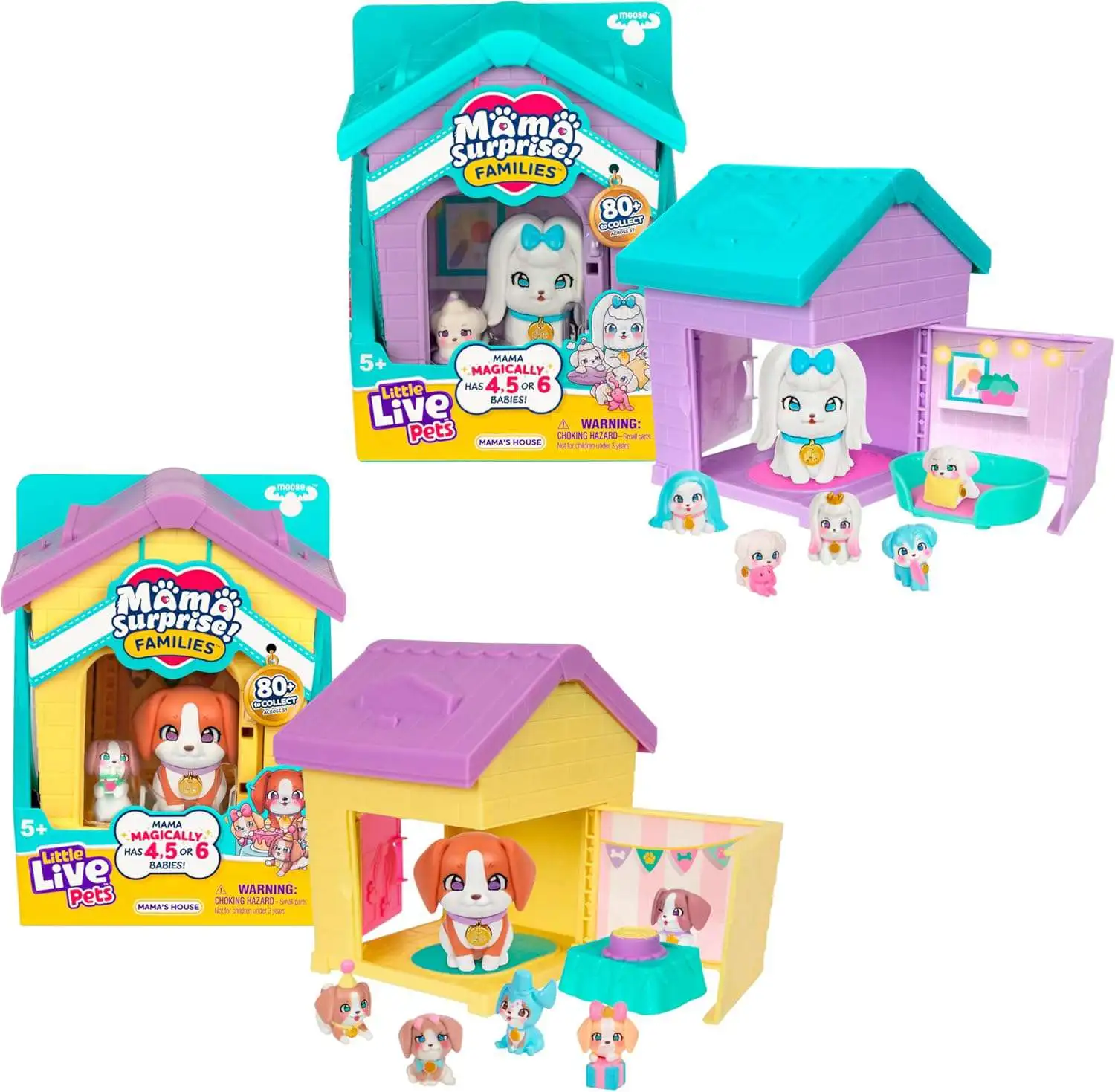 Little Live Pets Mama Surprise Families Mamas House Beagle Maltese ...