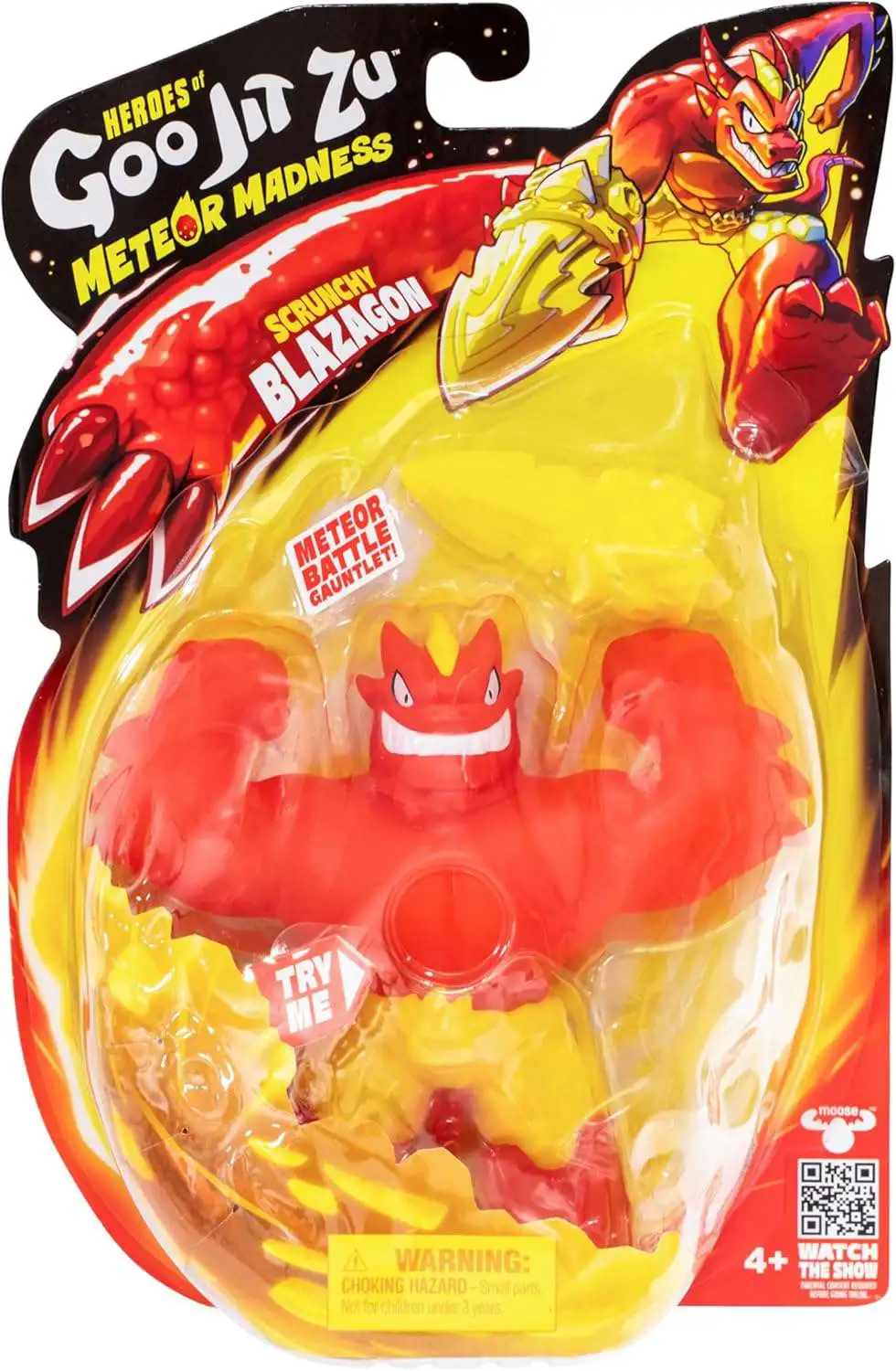 Heroes of Goo Jit Zu Meteor Madness Scrunchy Blazagon Action Figure ...
