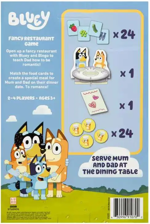 Bluey Fancy Restaurant Game Moose Games - ToyWiz