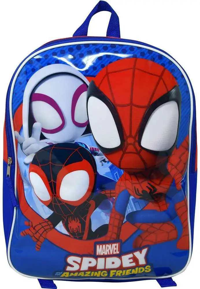 Marvel Spidey His Amazing Friends Spidey, Ghost Spider Miles Backpack Fast Forward New York - ToyWiz