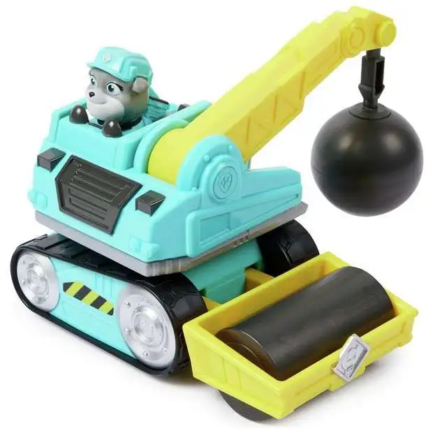Paw Patrol Rubble Crew Motors Wrecking Ball Vehicle Figure Spin Master ...