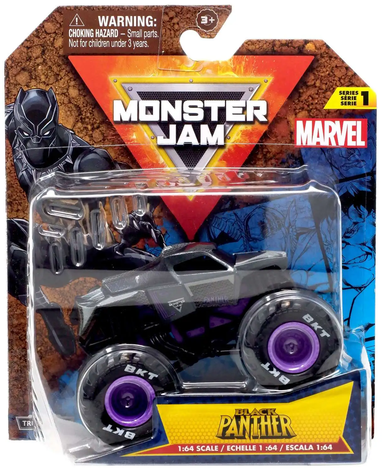 Monster Jam Marvel Black Panther 164 Diecast Car Spin Master - ToyWiz