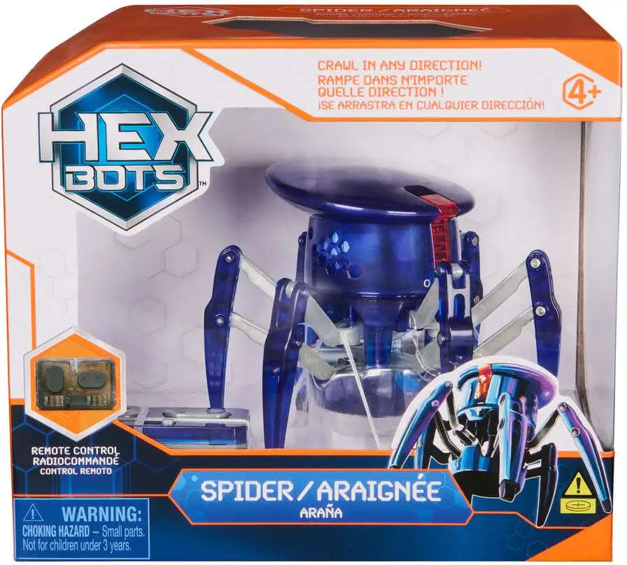 Hex Bots Spider Royal Blue Remote Control Figure Spin Master - ToyWiz