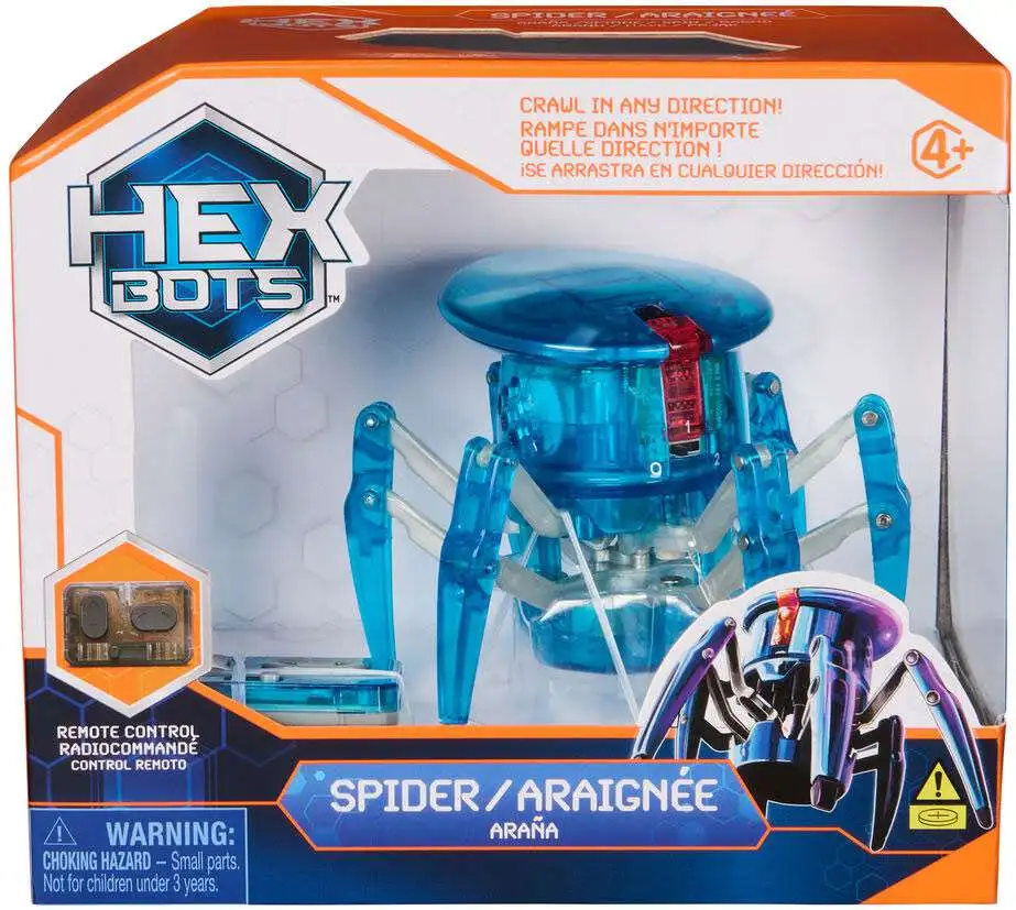 Hex Bots Spider Blue Remote Control Figure Spin Master - ToyWiz