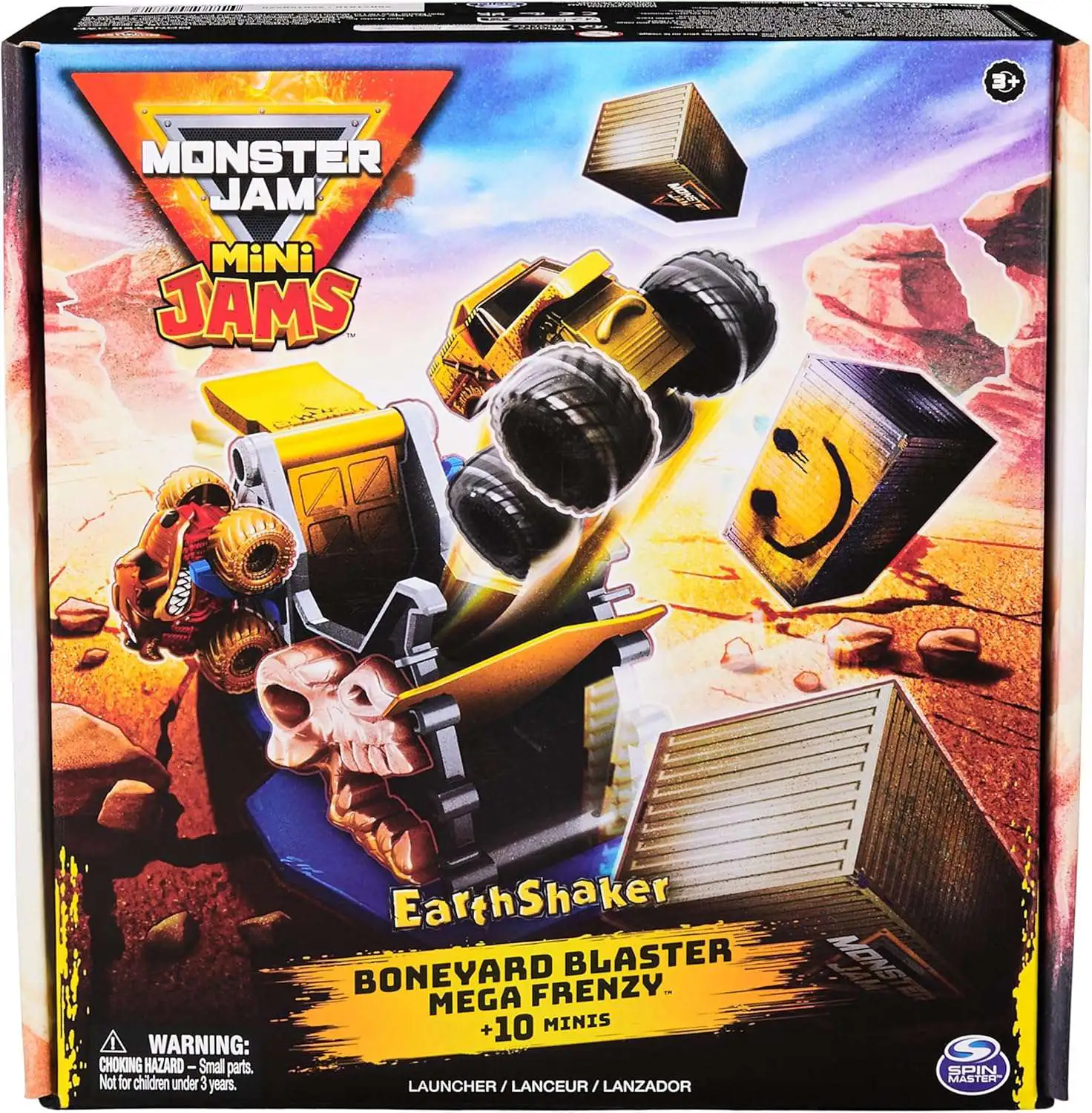 Monster Jam Mini Jams Earthshaker Boneyard Blaster Mega Frenzy Vehicle ...