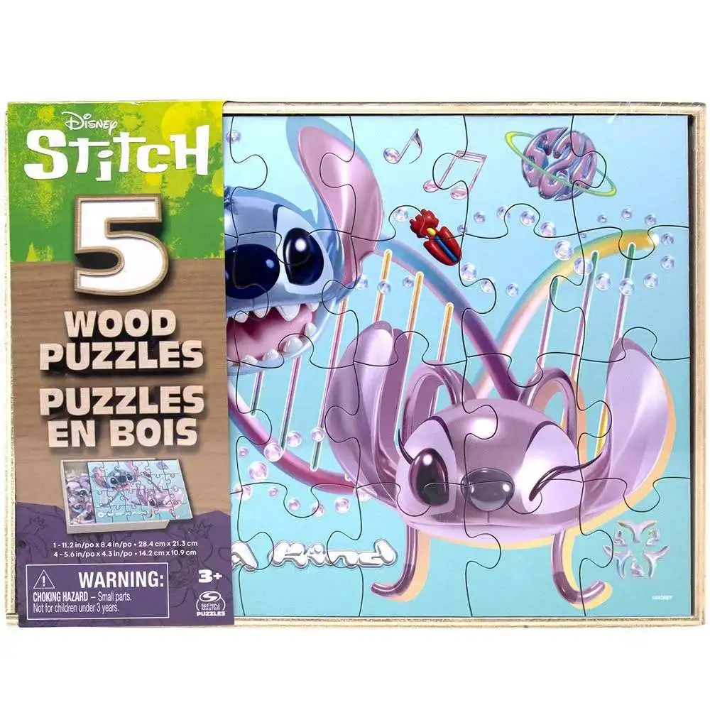 Disney Junior Lilo Stitch Lilo Stitch Wood Puzzles 5-Pack Spin Master ...