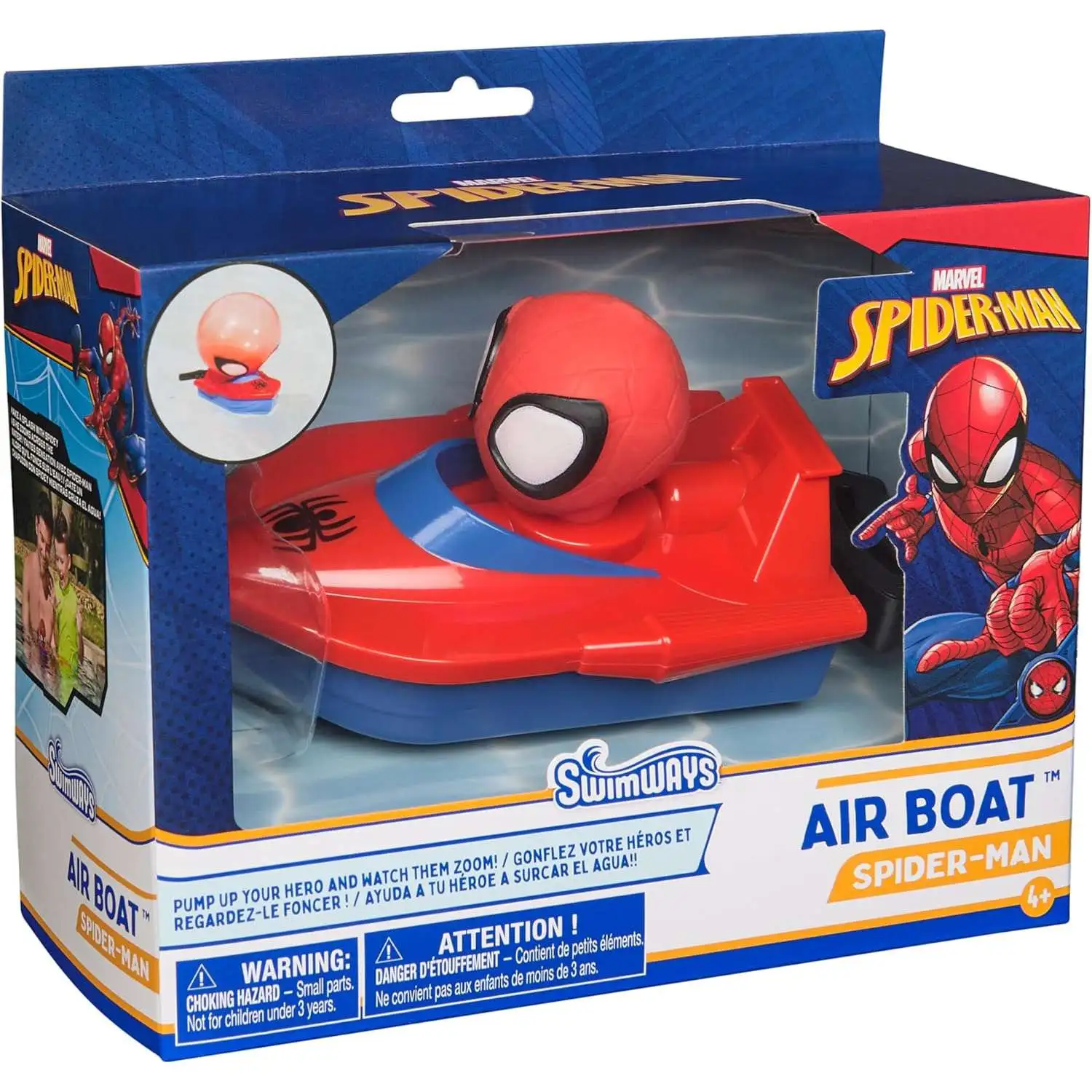 Marvel Swimways Air Boat Spider-Man Pool Toy Spin Master - ToyWiz