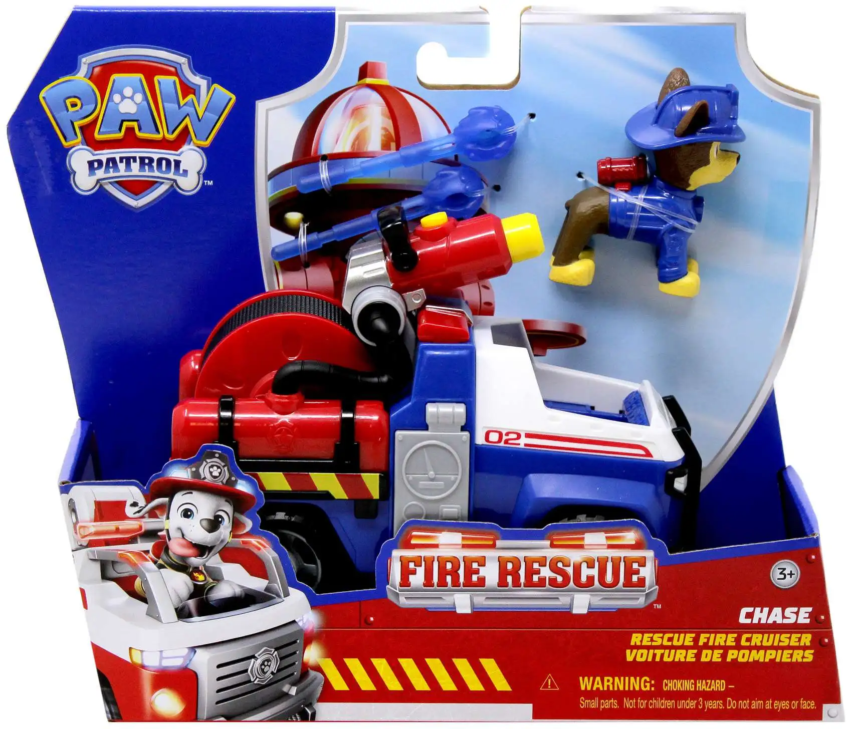 Paw Patrol Fire Rescue Chase Rescue Fire Cruiser Vehicle Figure Spin ...