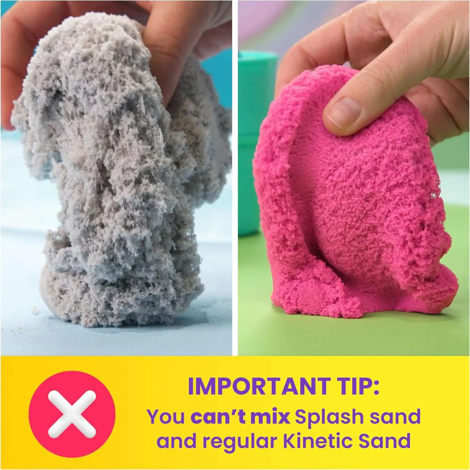 Kinetic Sand Splash White-Pink 1.5lb Pack Spin Master - ToyWiz