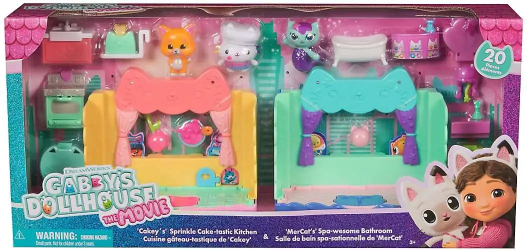Gabbys Dollhouse The Movie Cakeys Sprinkle Cake-Tastic Kitchen MerCats ...