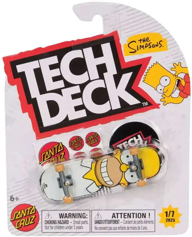Tech Deck The Simpsons Homer Mini Skateboard Santa Cruz Spin Master ...