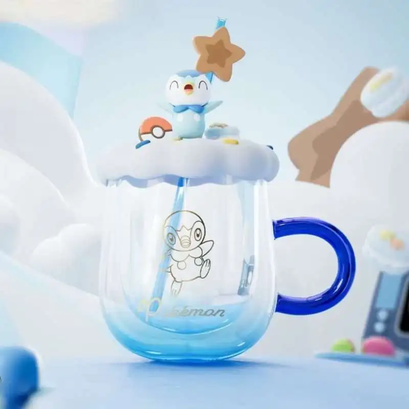 Pokemon Chinese Dessert Series Piplup Glass Cup - ToyWiz