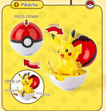 Pokemon Treasure Dream Pikachu Poke Ball Figure Shoomi - ToyWiz