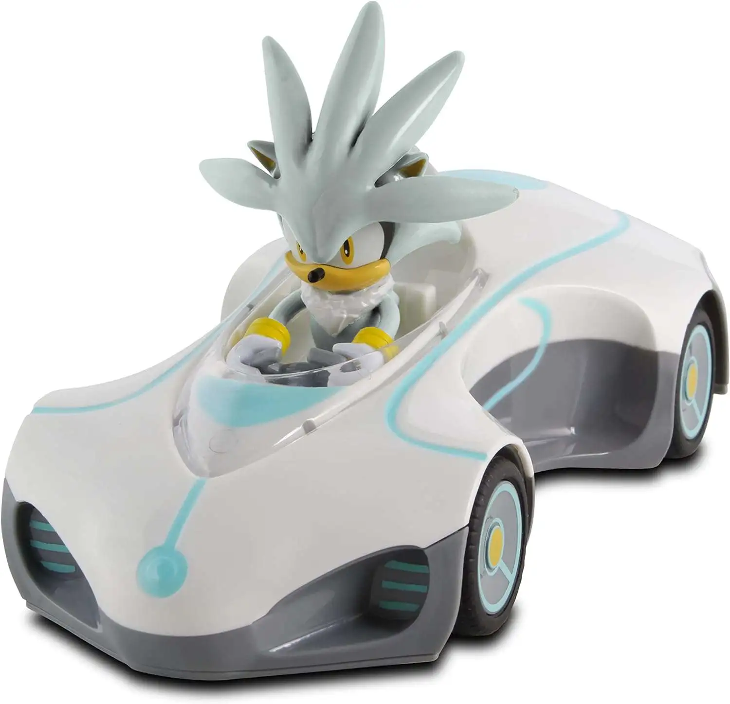 Sonic The Hedgehog Sega All-Stars Racing Pullback Racers Silver Vehicle ...