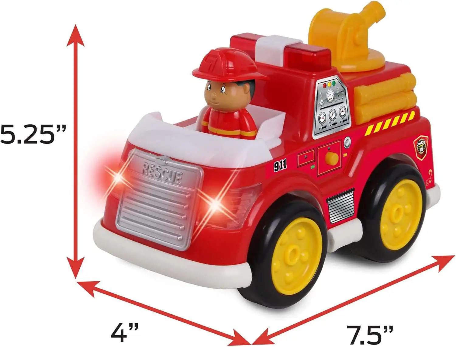 Junior Racers Junior Fire Truck Vehicle Lights Sounds Nkok - ToyWiz