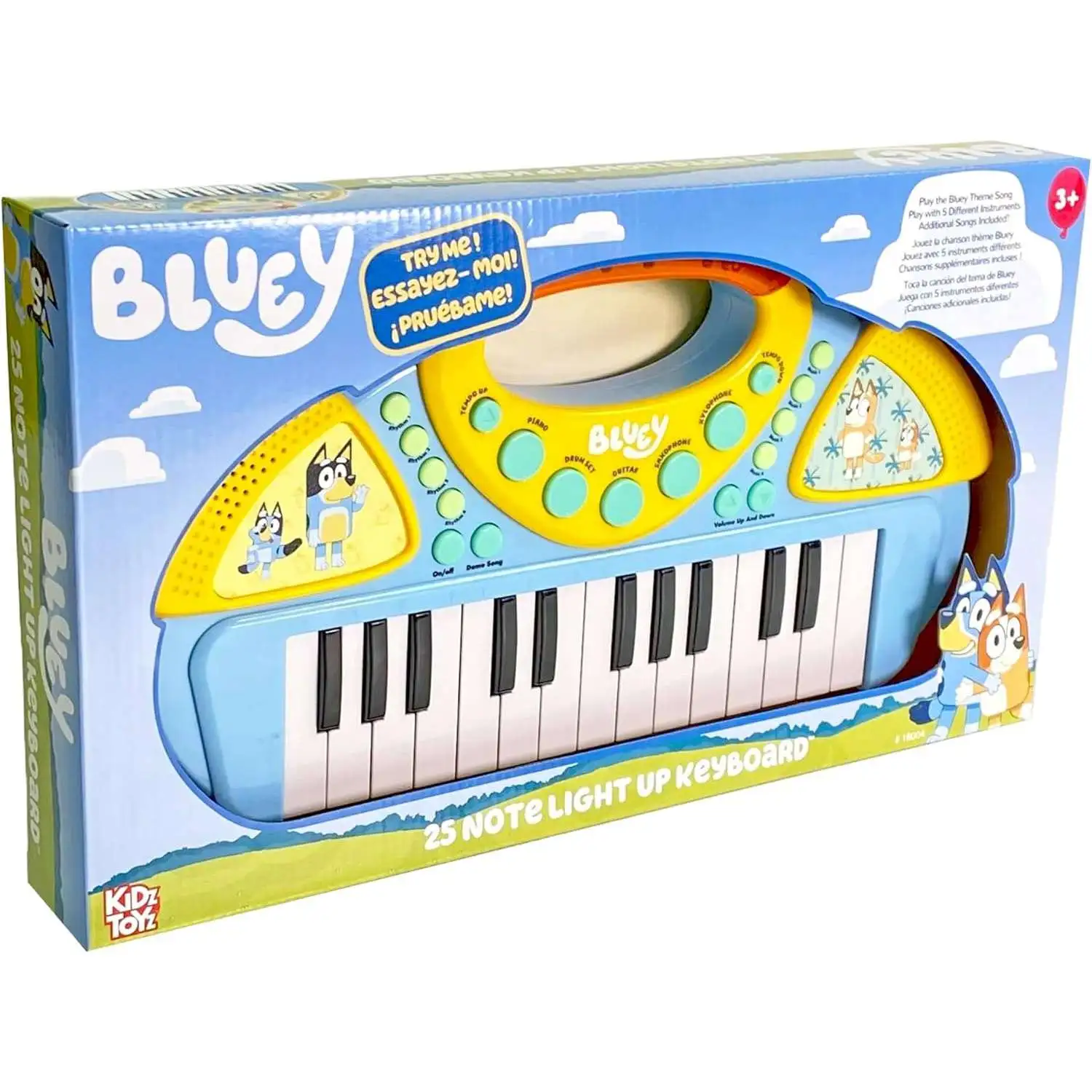 Bluey Blueys 25 Note Light Up Keyboard Kidz Toyz - ToyWiz