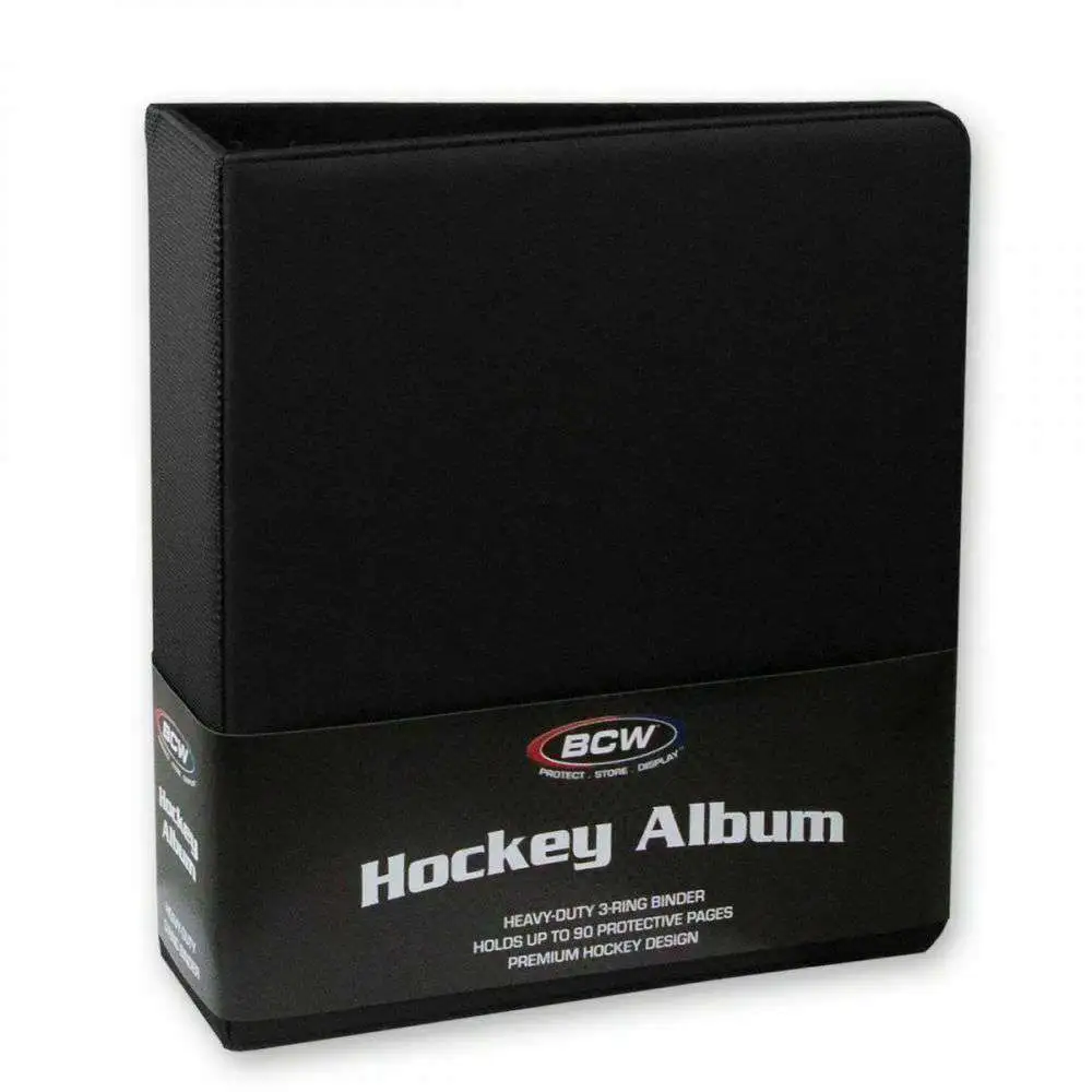 BCW 3 Inch Premium Hockey Album Binder Black - ToyWiz
