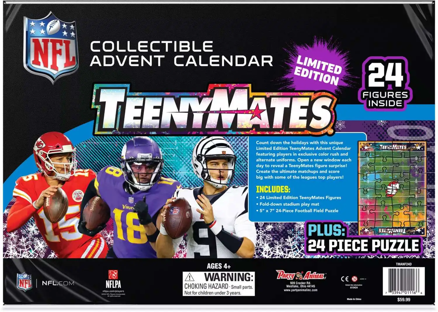 NFL TeenyMates 2024 Football Color Rush Exclusive Advent Calendar 24 ...