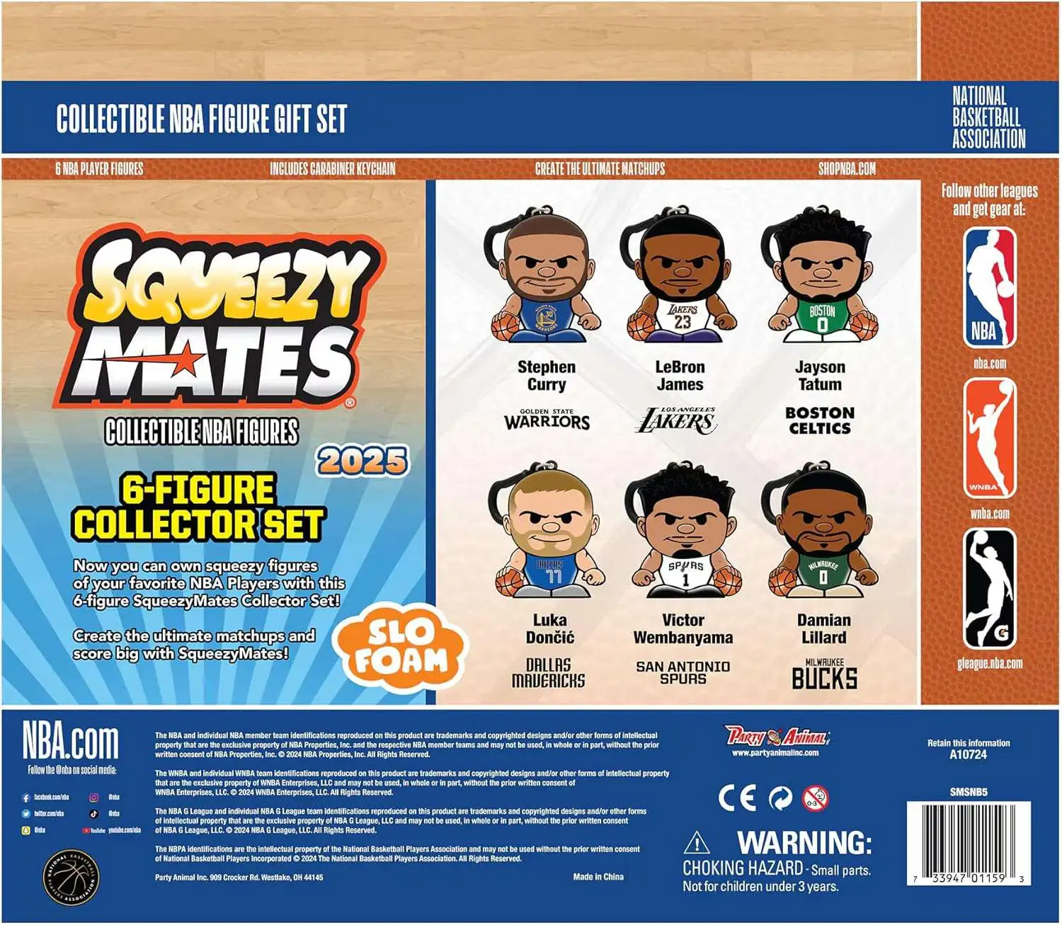 NBA Squeezy Mates Basketball 2025 Collector Set Party Animal Toys - ToyWiz