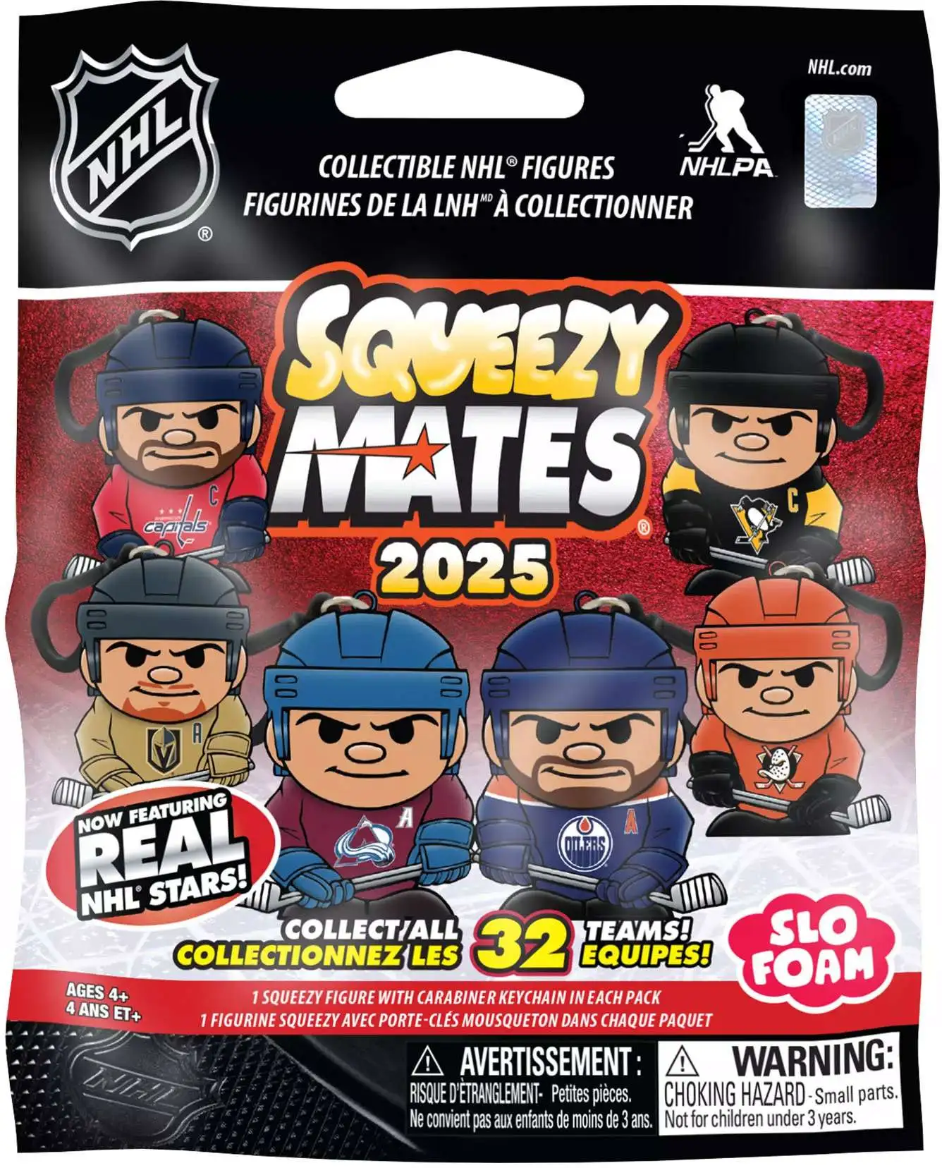 NHL Squeezy Mates 2025 Hockey Mystery Pack 1 RANDOM 5 Slo Foam Figure ...