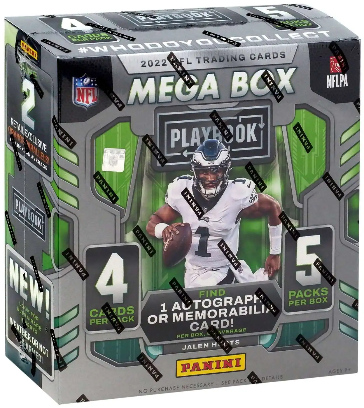 NFL Panini 2022 Playbook Football Trading Card MEGA Box 5 Packs, 1 ...