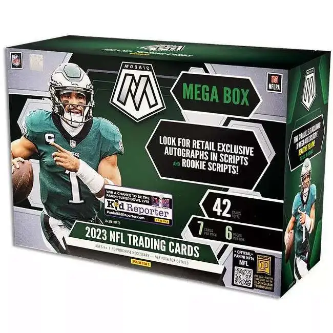 NFL Panini 2023 Mosaic Football Trading Card MEGA Box 6 Packs, Look for ...