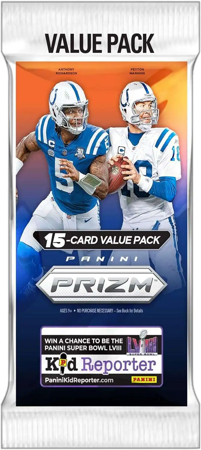 NFL Panini 2023 Prizm Football Trading Card VALUE Box 12 FAT Packs - ToyWiz