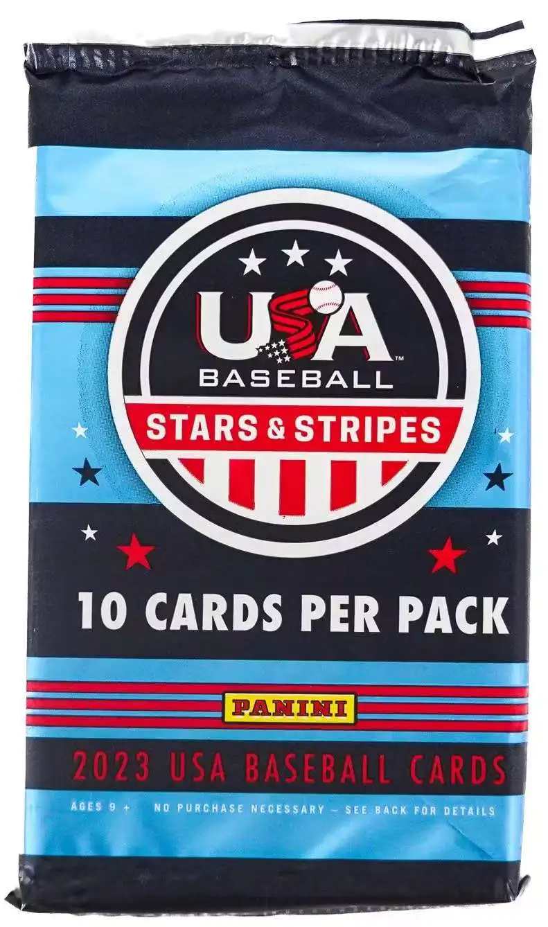Team USA Panini 2023 Stars Stripes Baseball Trading Card MEGA Box 6 Packs, 4 Autograph OR ...